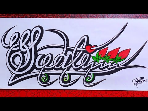 Swati name tattoo design/name 3d letters drawing. - YouTube