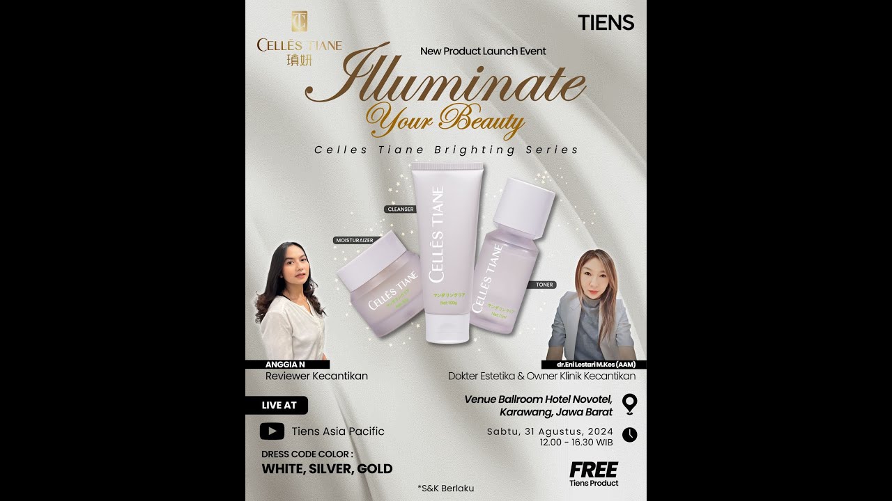 Tiens New Product Launching Celles Tiane Brighting Series - YouTube