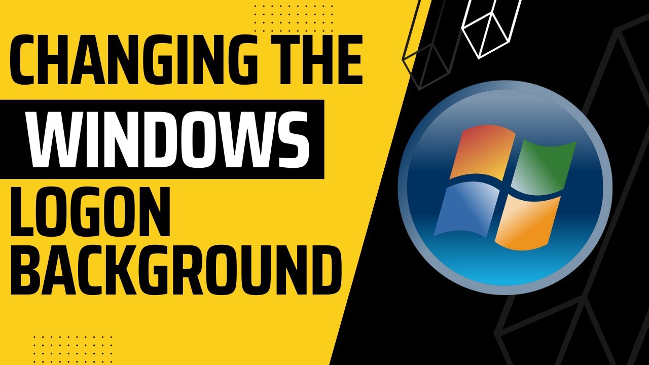 Changing the Windows 7 logon background - YouTube