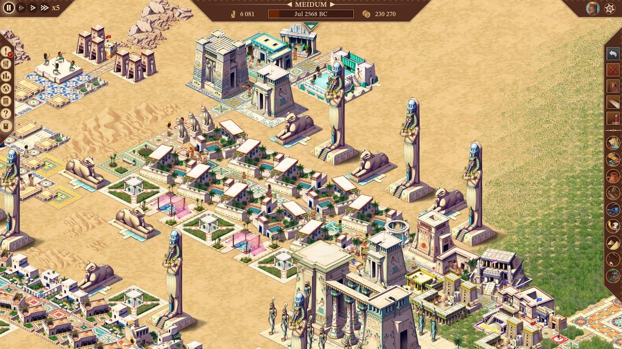 Pharaoh : A new era (hard) -Old kingdom- mission 3 (builder choice ...