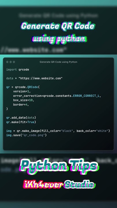 Generate QR Code using python - YouTube