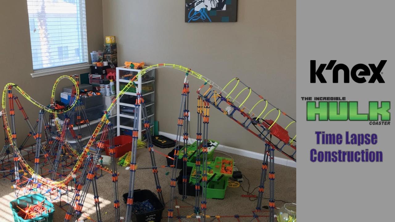 K'NEX Incredible Hulk Coaster Construction Time Lapse #1 - YouTube