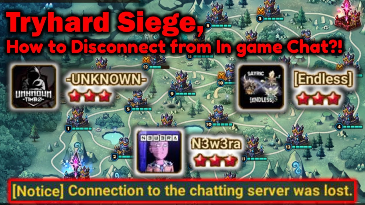 TryHard Siege, How to Disconnect from In game Chat?! Solving the black ...