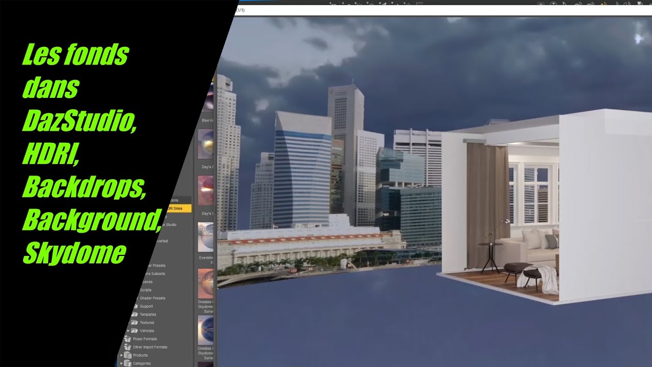 Daz Studio FR : Comprendre les fonds HDRI, Background, Backdrops ...