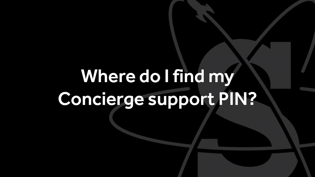 Where do I find my Concierge support PIN? - Support Video - YouTube