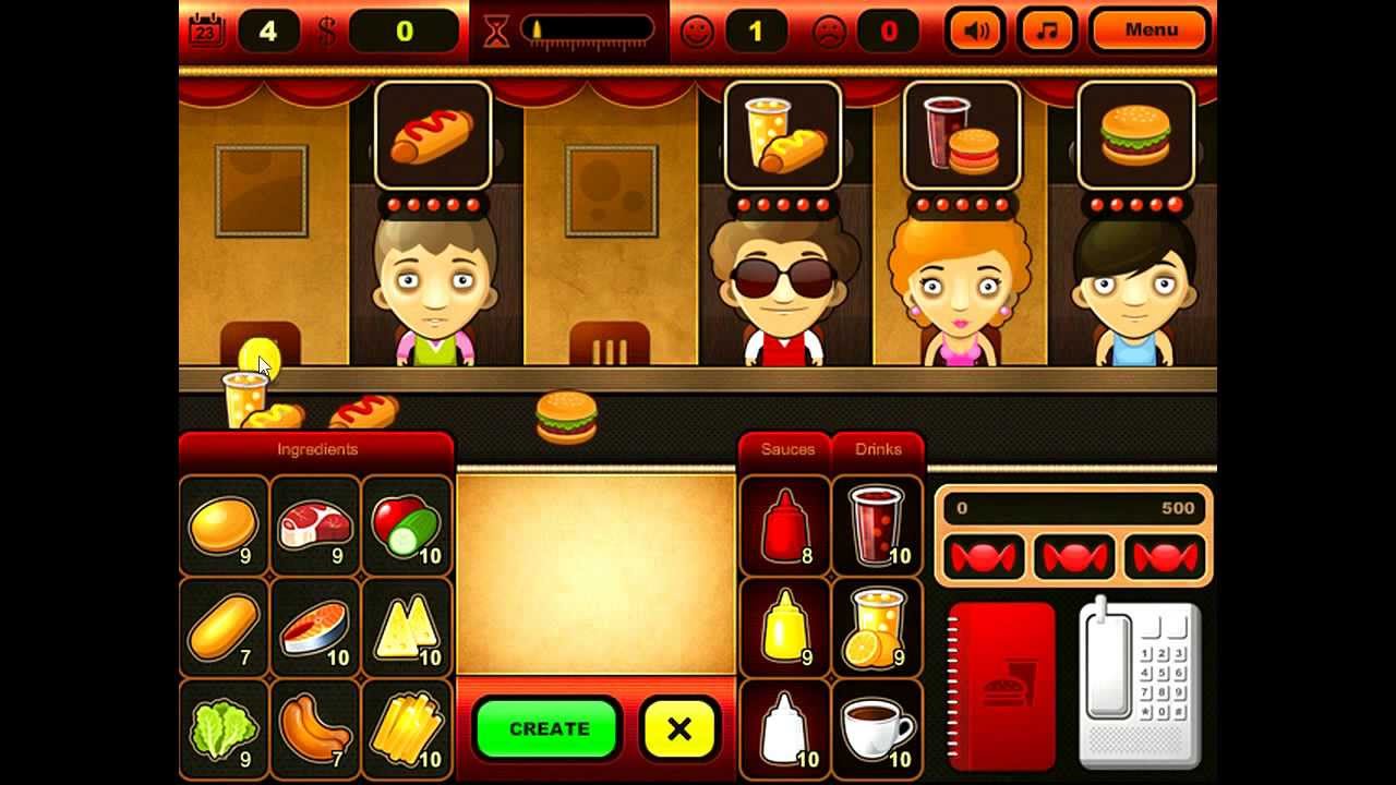 FASTFOOD BAR (Game Walkthrough by GirlsGames.com) - YouTube