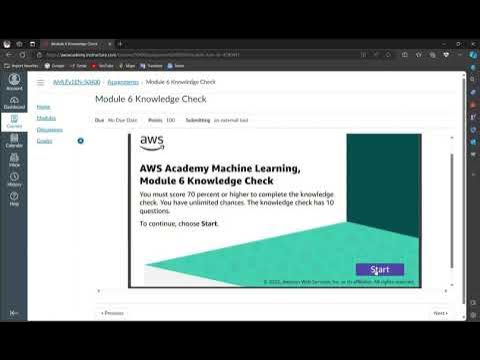 Module 6 Knowledge Check | AWS Academy Machine Learning Foundations | Introducing Natural ...