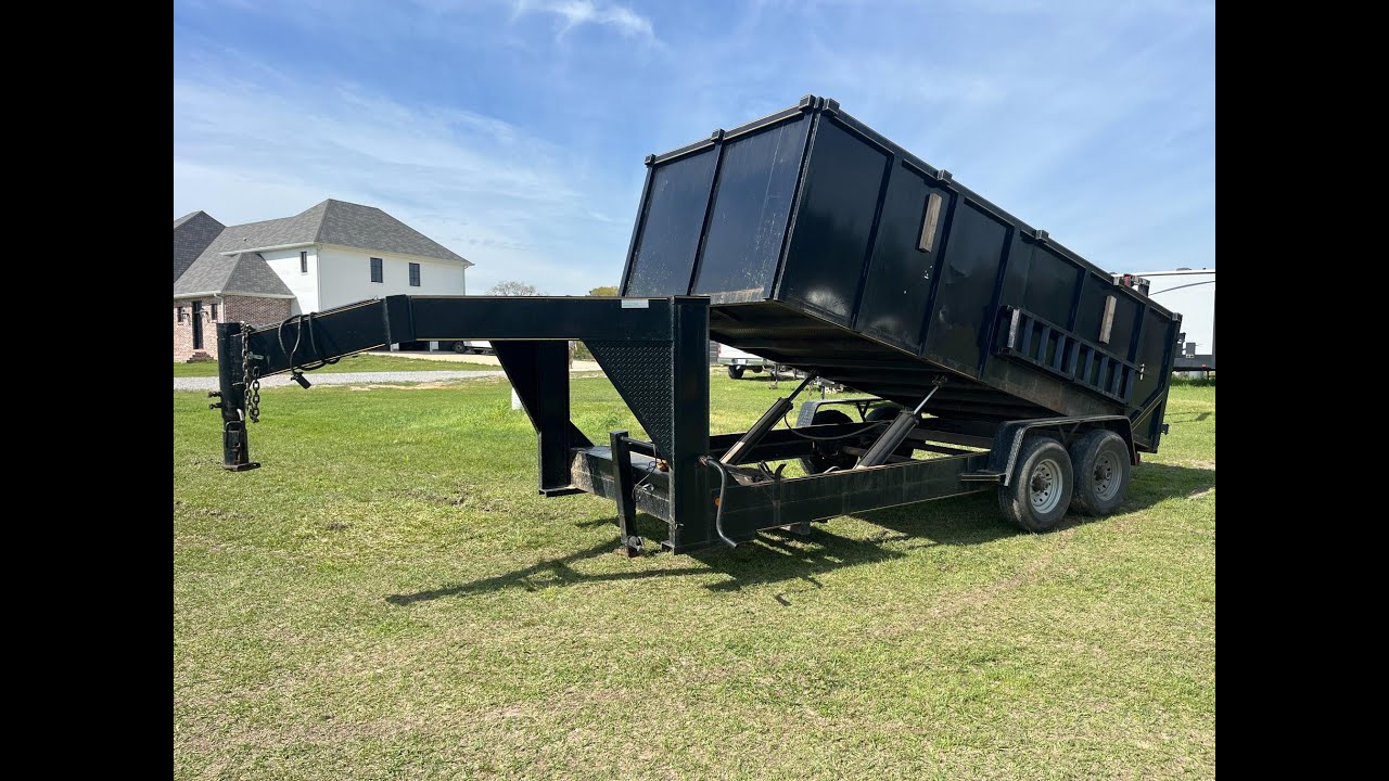 2022 Rogers 7x16x4 Gooseneck Tandem Axle Dump Trailer - YouTube