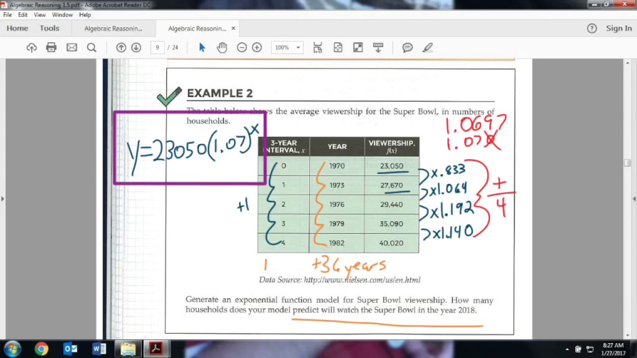 Algebraic Reasoning 1.5 Example #2 - YouTube