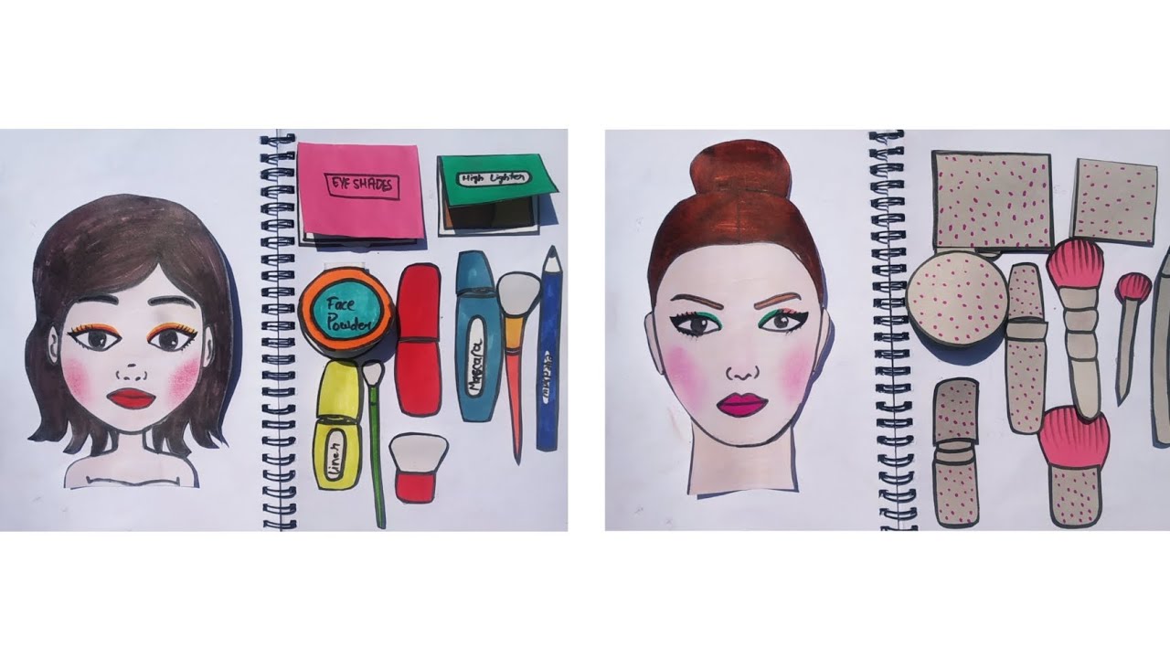 [🌈Paperdiy🌈] paper doll makeover tutorial 💄makeup tutorial [ASMR] 💄 ...