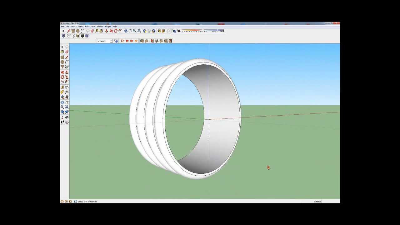 Tutorial SketchUp-modeling of ribbed pipes - YouTube