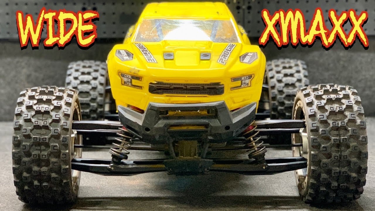 Wide Xmaxx Install and width comparison - YouTube