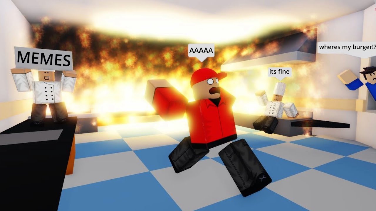 ROBLOX Cook Burgers Funny Moments (MEMES) MY BEST EDIT - YouTube