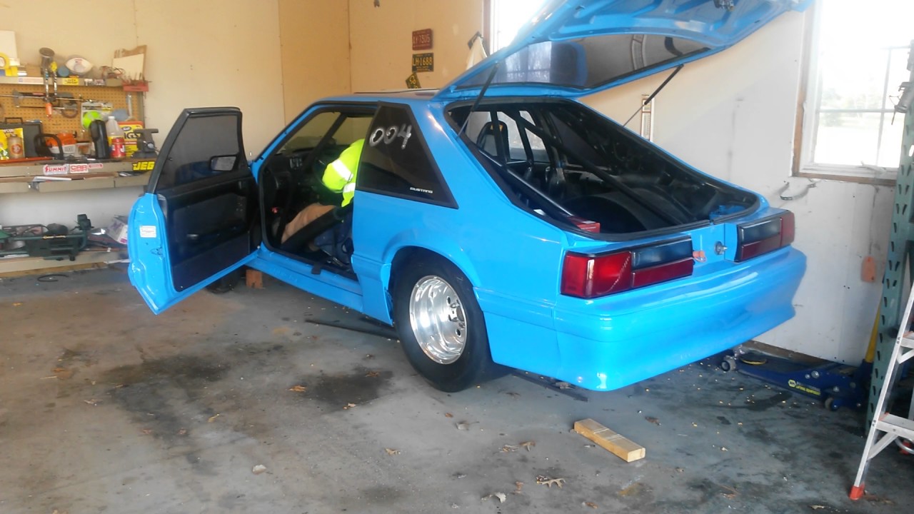 88 Mustang GT For Sale $14,500.00 Drag Car Grabber Blue - YouTube