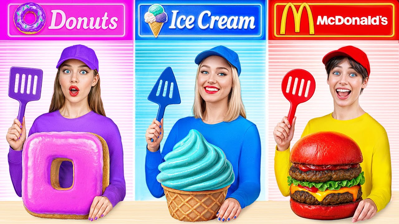 Cooking Challenge McDonald’s vs Ice Cream vs Donuts | Funny Food Situations by Multi DO ...
