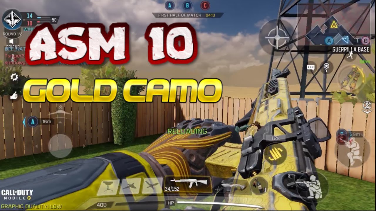 ASM 10 GOLD CAMO GAMEPLAY - COD MOBILE - YouTube