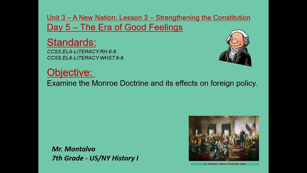 The Era of Good Feelings & The Monroe - YouTube