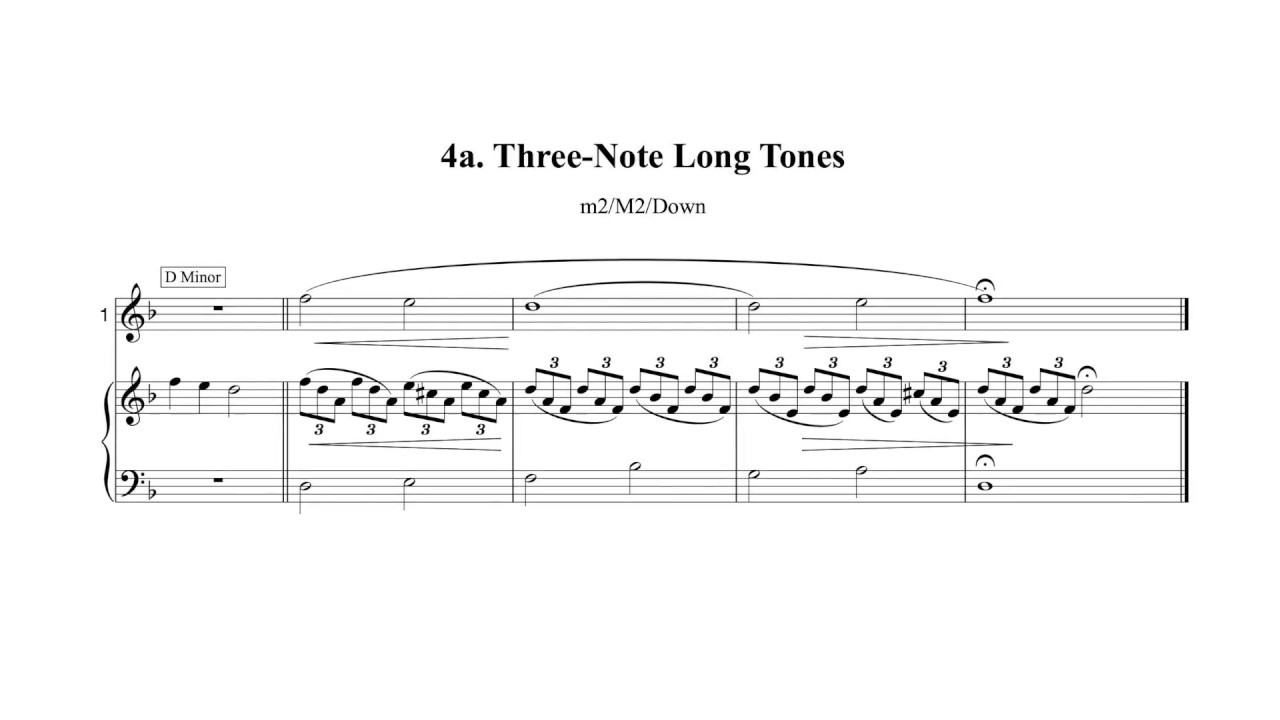 4a. Three-Note Long Tones for Oboe オーボエ三音ロングトーン - YouTube
