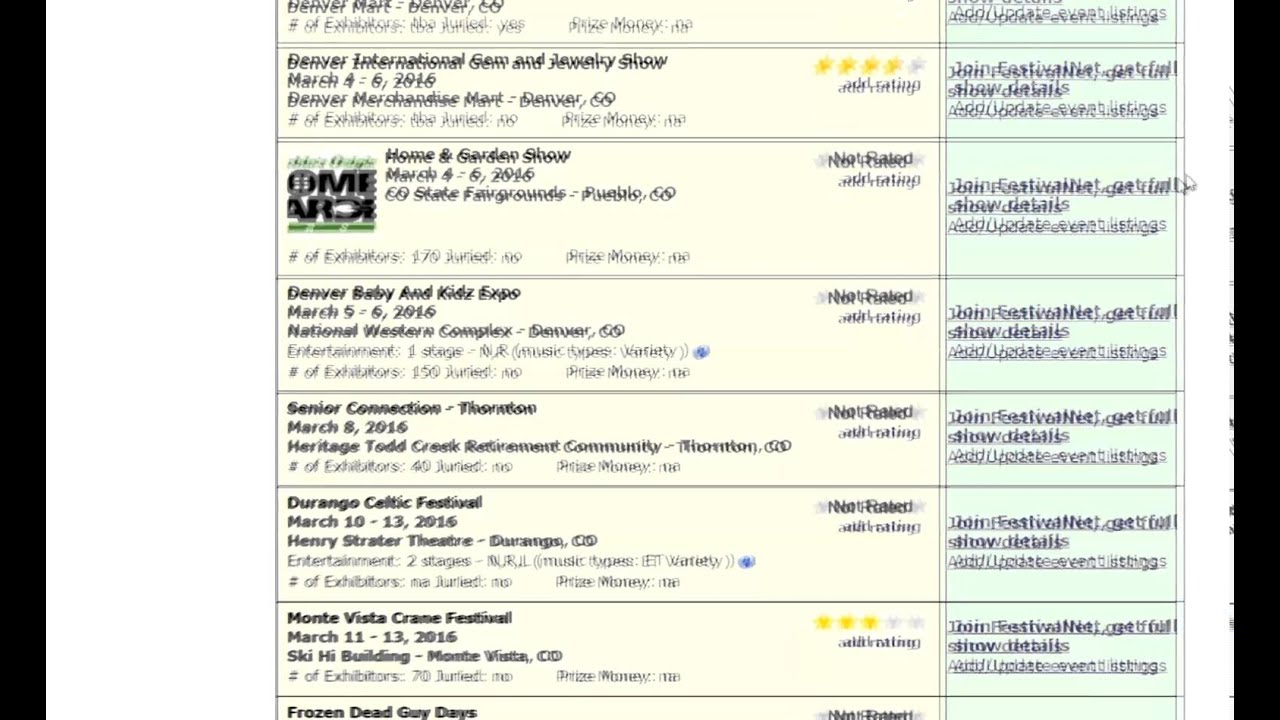 FestivalNet.com Featured Event Information - YouTube