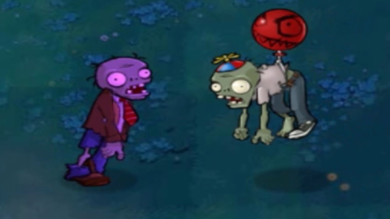 1 Normal Zombie vs 1 Balloon Zombie Fight // Plants vs Zombies - YouTube