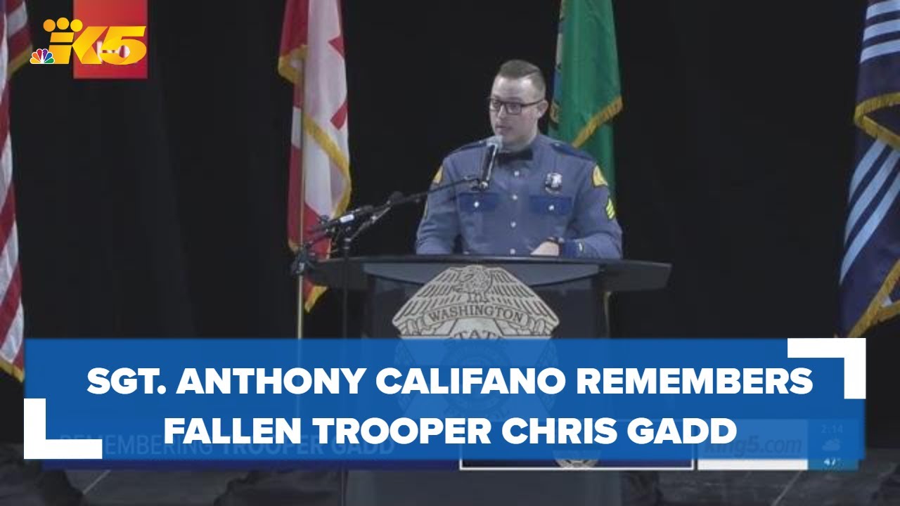Sgt. Anthony Califano remembers fallen Trooper Chris Gadd - YouTube