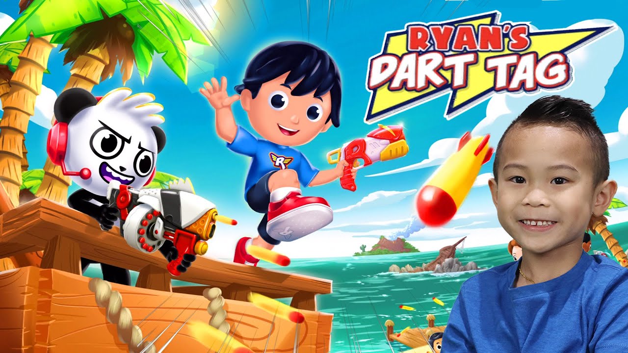 Ryan's Dart Tag Blaster Challenge! Kids Gameplay! - YouTube