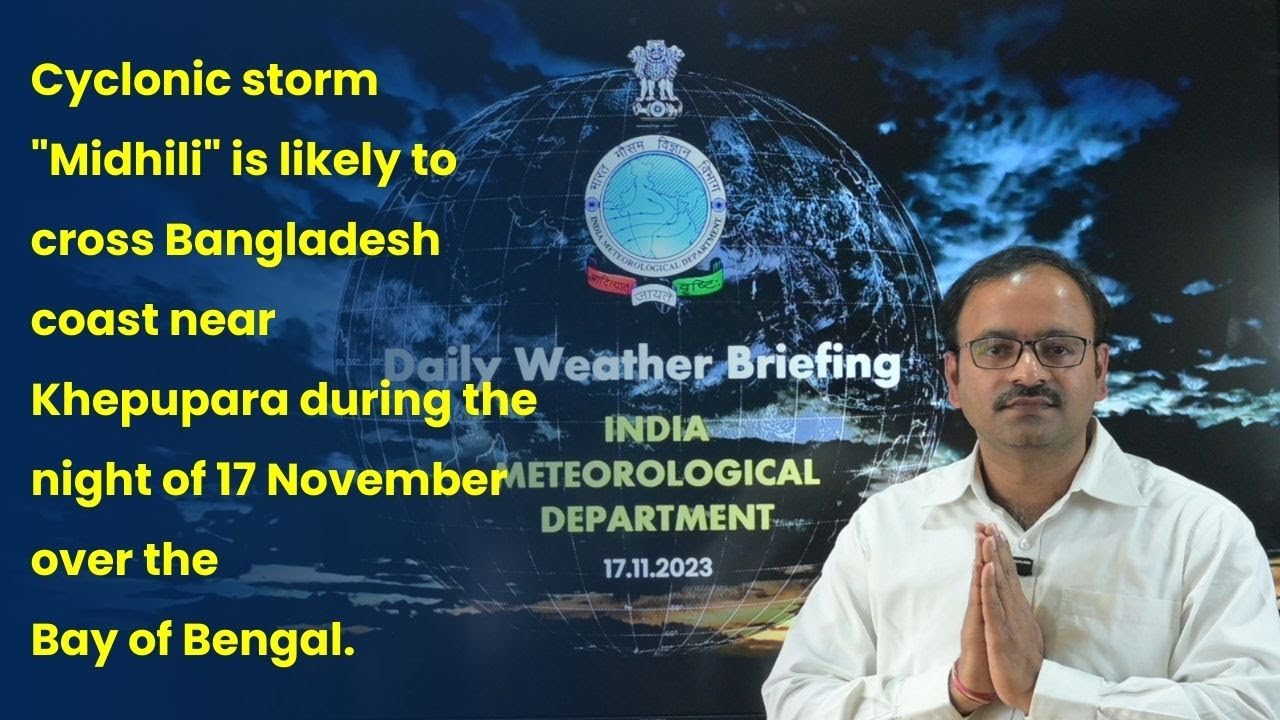 Cyclonic storm "Midhili" is likely to cross Bangladesh coast during the ...