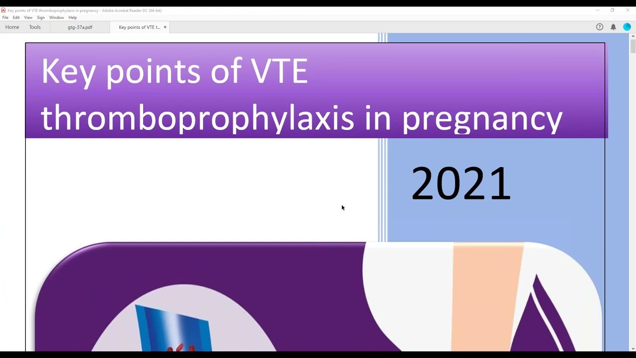 RCOG VTE Prophylaxis and acute management - YouTube
