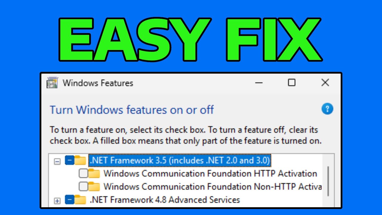 How To Install .NET Framework 2.0, 3.0 and 3.5 in Windows - YouTube
