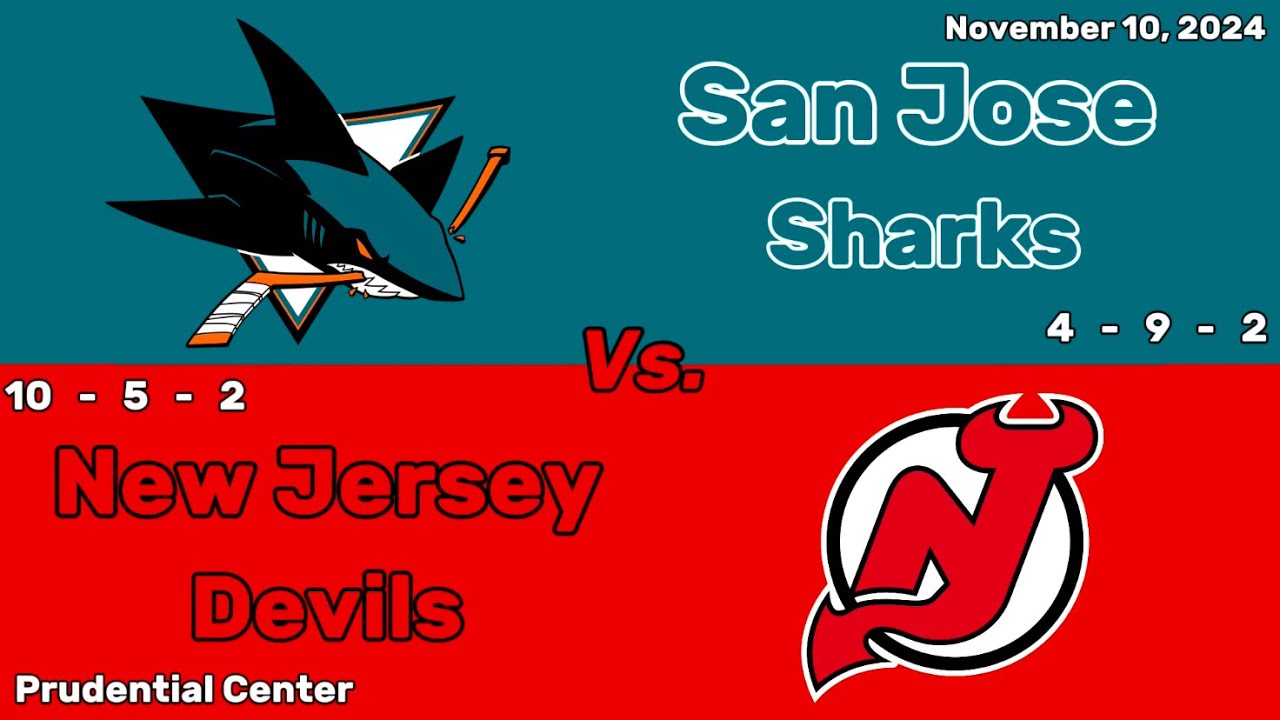 San Jose Sharks vs New Jersey Devils | November 10, 2024 | All Goals ...
