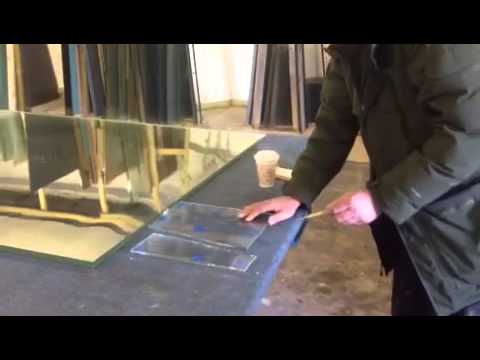How to break a glass table top - YouTube