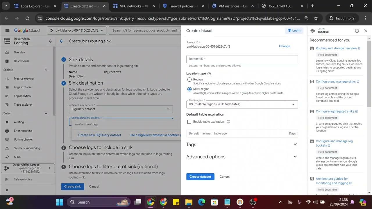 GCP SecLabs - Analyzing Network Traffic with VPC Flow Logs 2 - YouTube