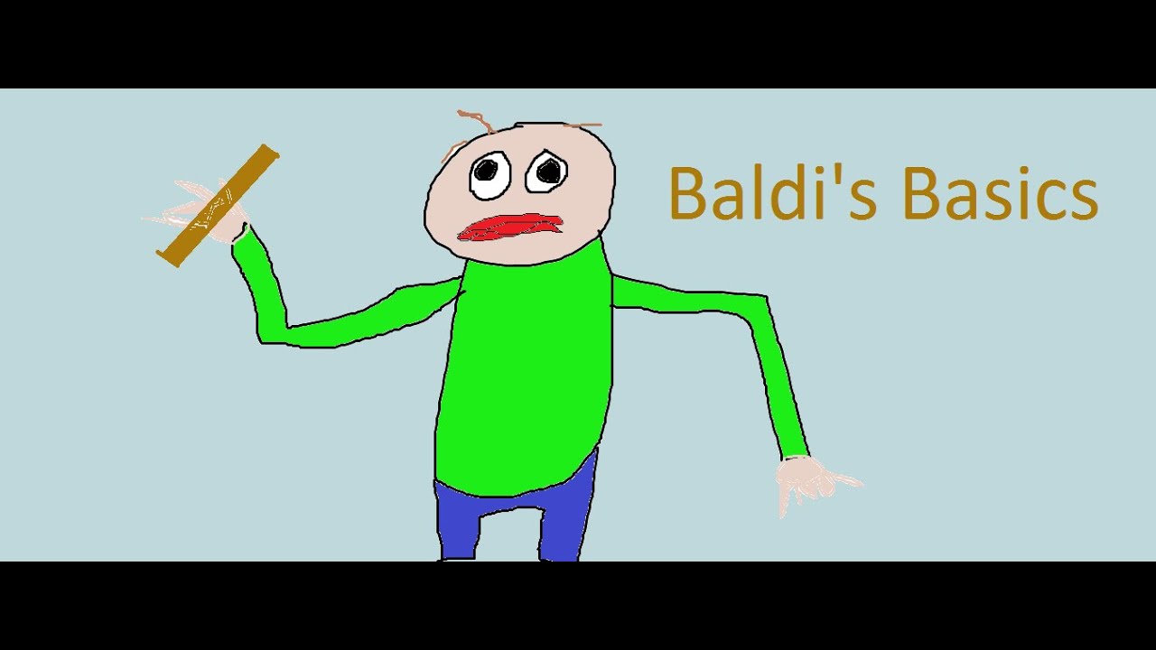 How to Draw Baldi from Baldi's Basics | Google paint - YouTube