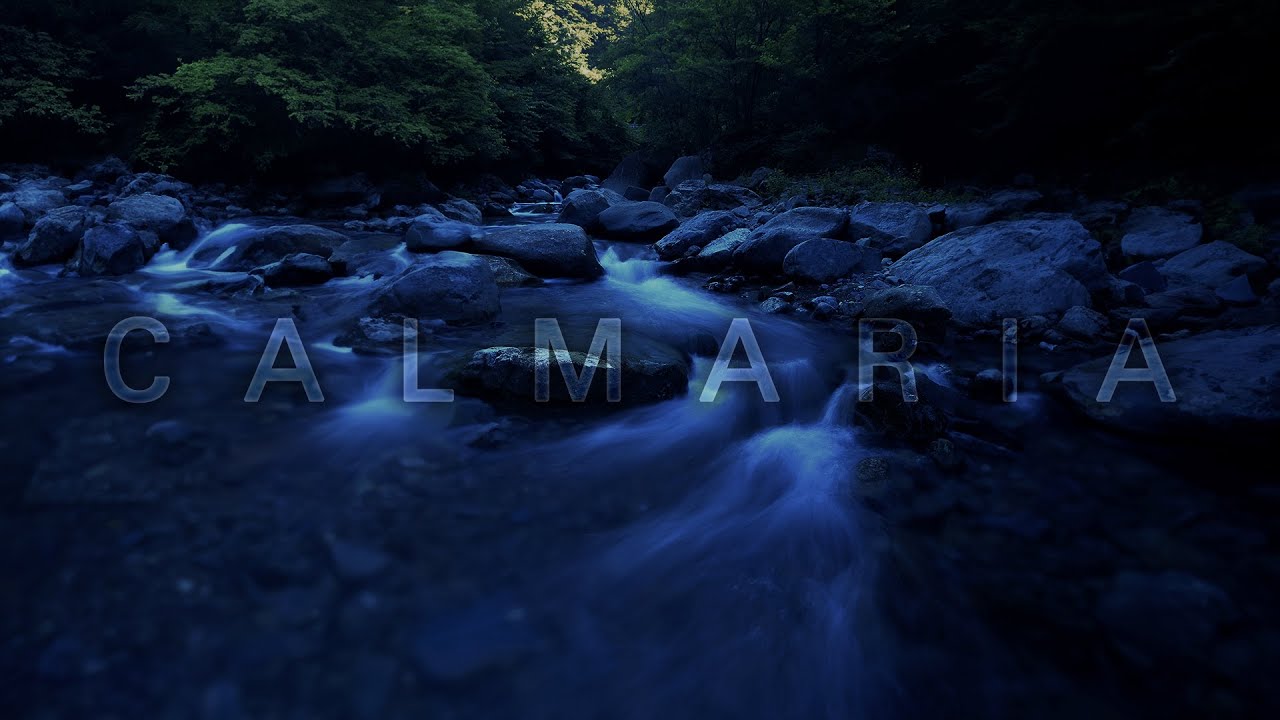 Water Sounds At Night - Sleep Instantly with Gloomy Waterfall In Dark ...