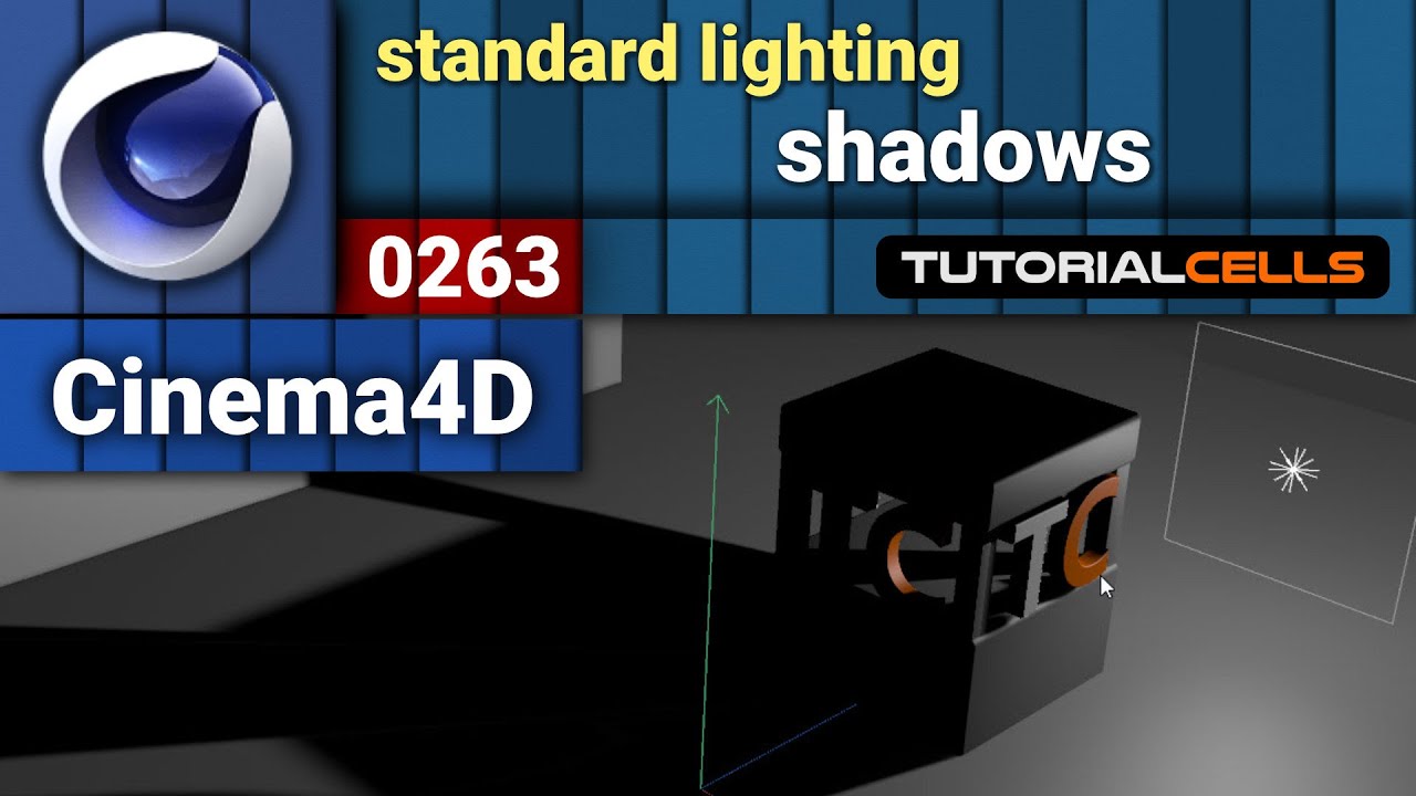 0263. standard lights ( shadows ) in cinema 4d - YouTube