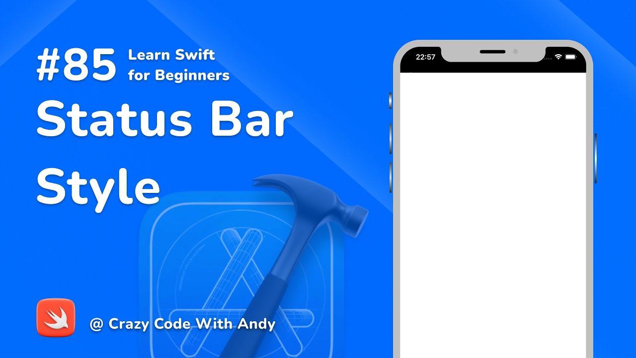 85. Status Bar Style - Learn Swift For Beginners - YouTube