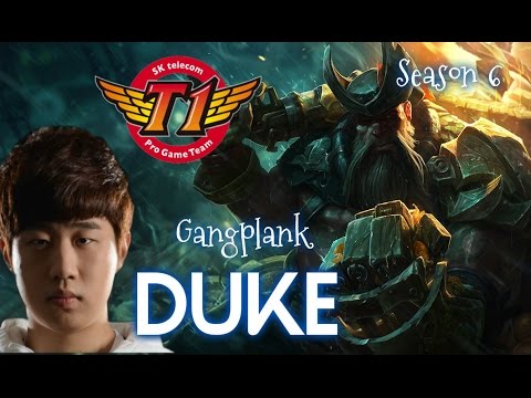 SKT T1 Duke GANGPLANK Top vs Quinn - Patch 6.3 KR | League of Legends - YouTube