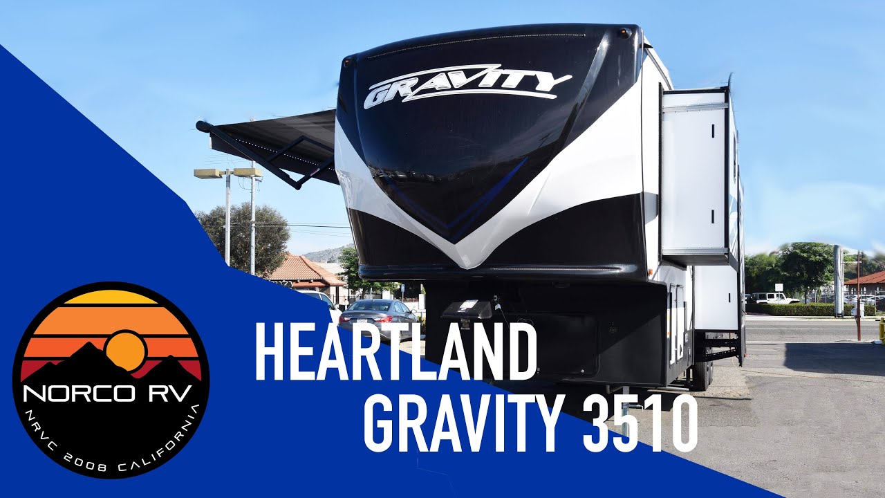 Hot NEW! Heartland Gravity 3510 5th Wheel Toy Hauler - Garage Model ...