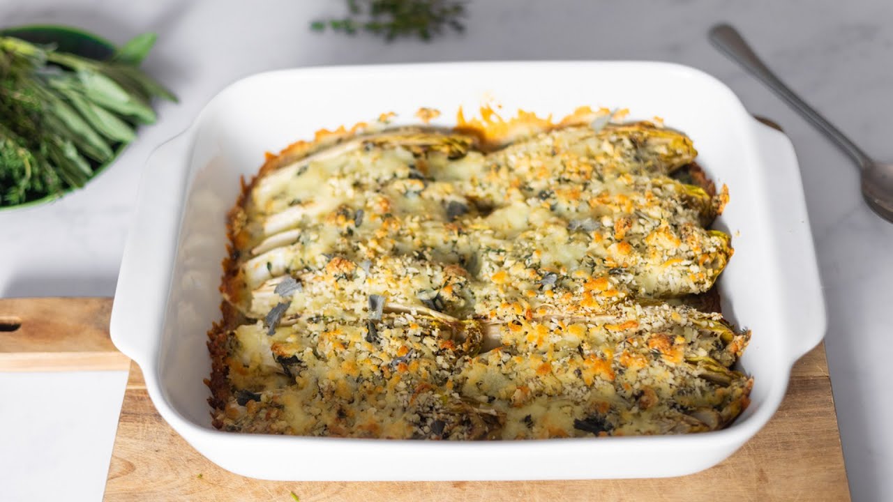 Belgian Endive and Basque Blue Cheese Gratin Recipe - YouTube