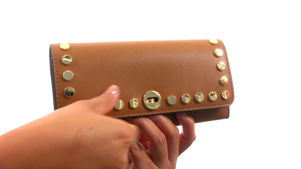 MICHAEL Michael Kors Rivington Stud Large Wallet SKU:8954442 - YouTube