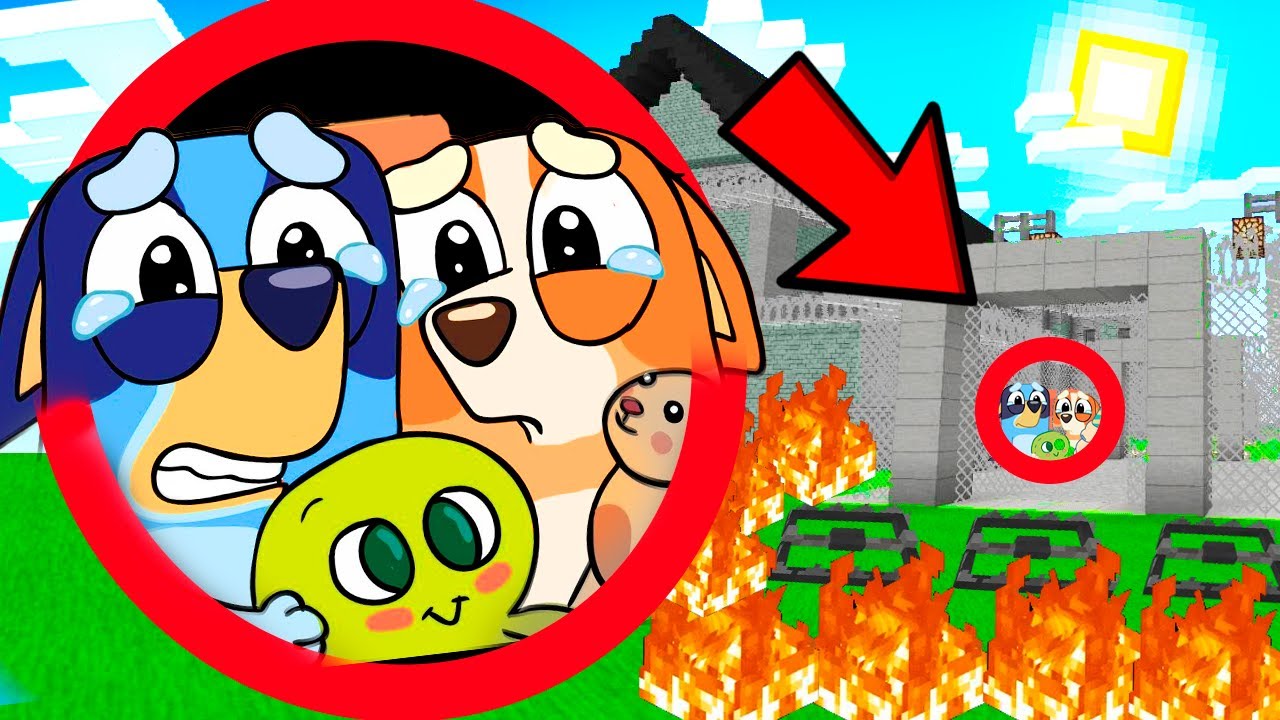 Salvando a Bluey y Bingo en Minecraft | Bluey en español - YouTube