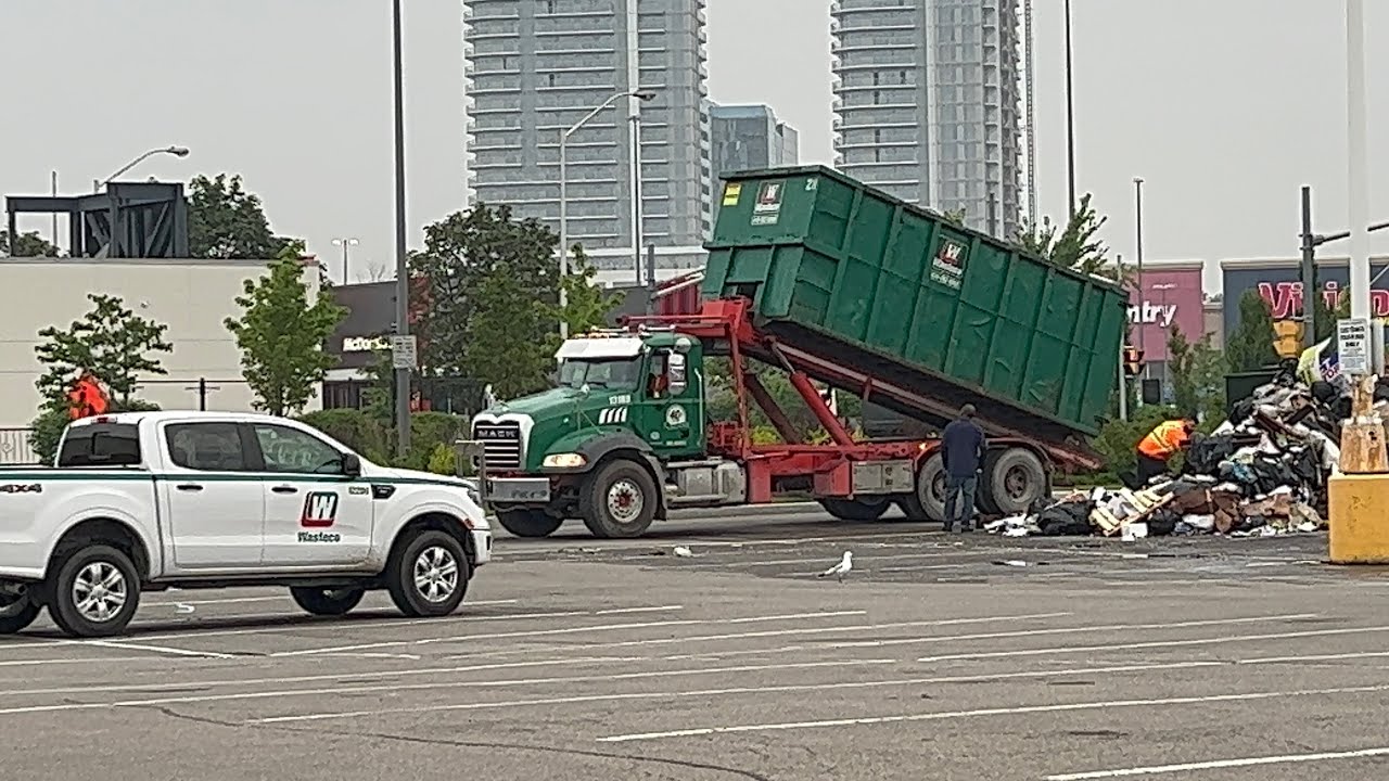 Garbage Truck Fire Clean Up - YouTube