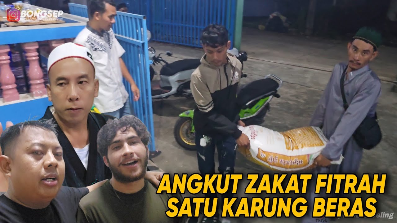 NGANTER ZAKAT FITRAH 1 KARUNG BERAS KE MESJID AL_KALIFAH KOMPONG SOM ...