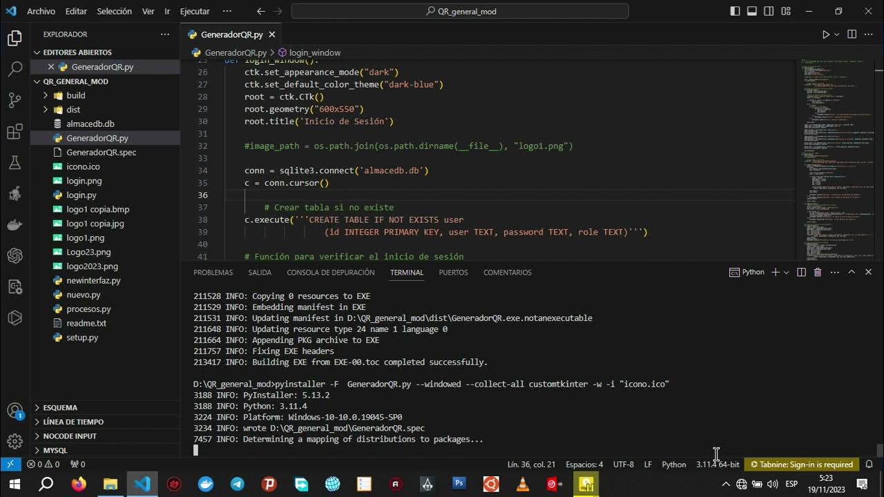 compilar un proyecto .py customtkinter con pyinstaller - YouTube