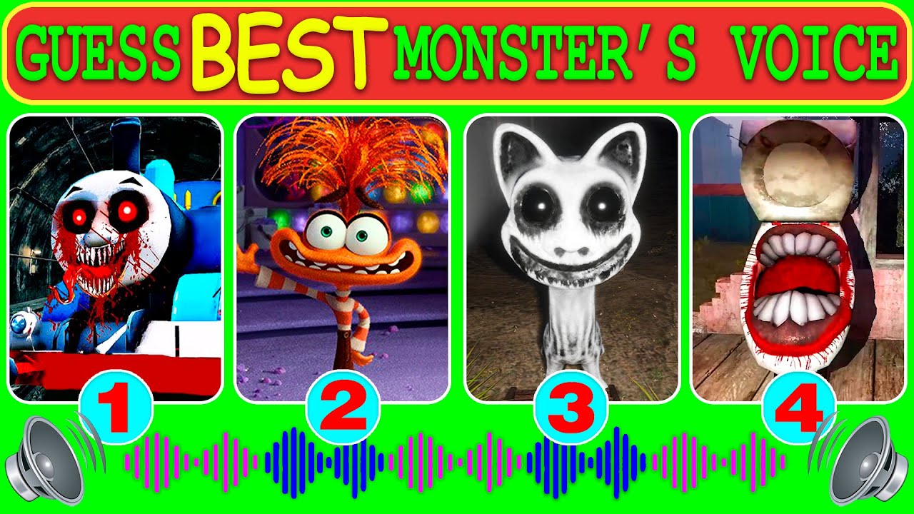 Guess Monster Voice Spider Thomas, Inside Out 2, Zoonomaly, Toilet ...