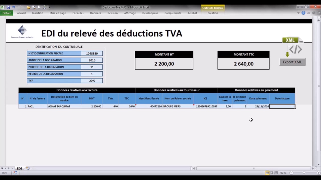 Simple TVA : EDI du relevé des déductions TVA (Nouvelle Version) - YouTube