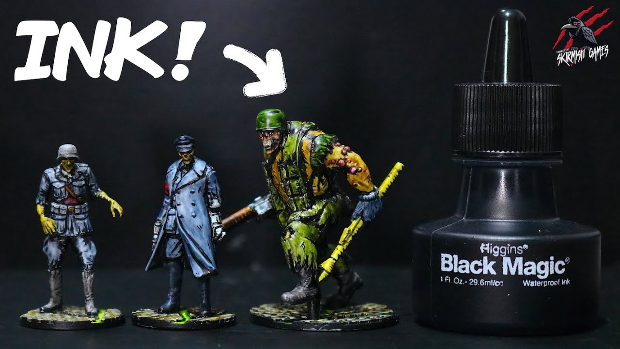 PAINTING MINIATURES WITH INK - My First Time Trying A 2D Cartoon Style ...