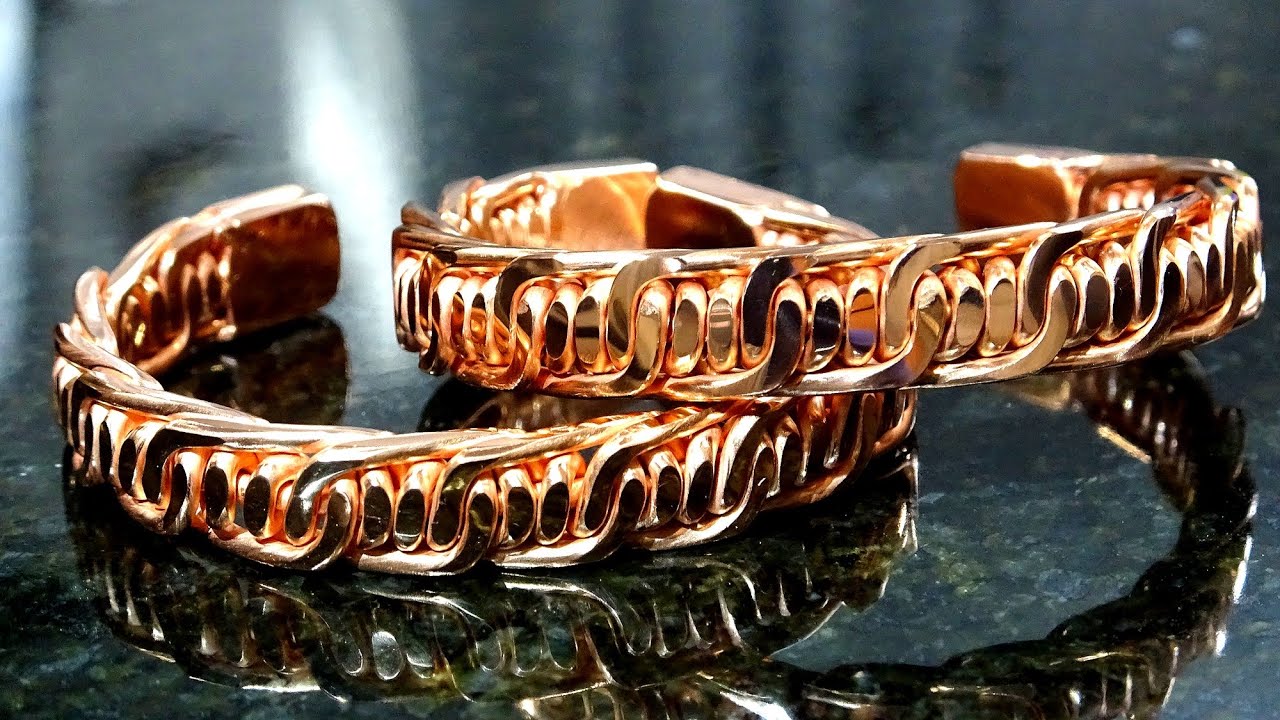 Set of Forged Copper Barbed Wire Bracelet – TIG Welded & Polished - YouTube