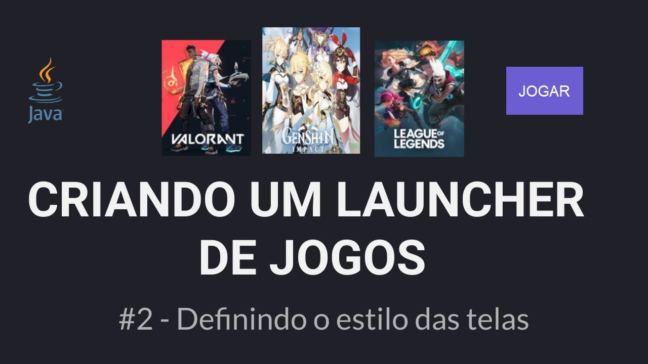 Criando um programa em Java que executa jogos - #2 Definindo o estilo ...