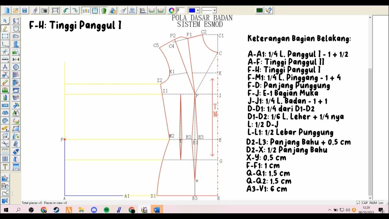 Pola Dasar Badan Sistem ESMOD - YouTube